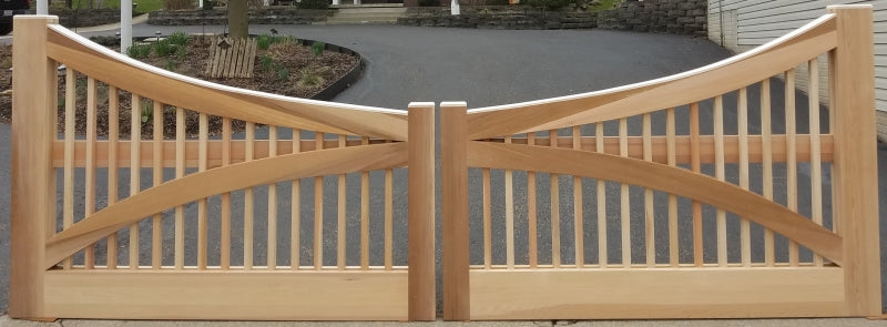 Wooden Driveway Gate custom made out of Western Red Cedar | New England ...