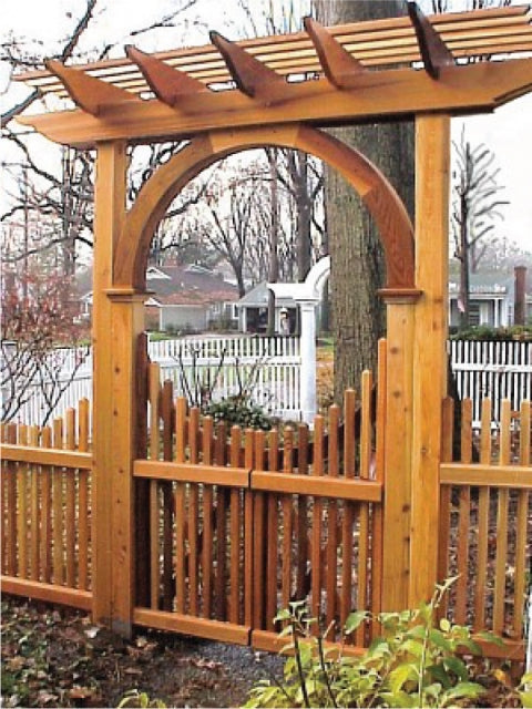 Wooden Cedar Arbor made out of Western Red Cedar | New England Woodworks