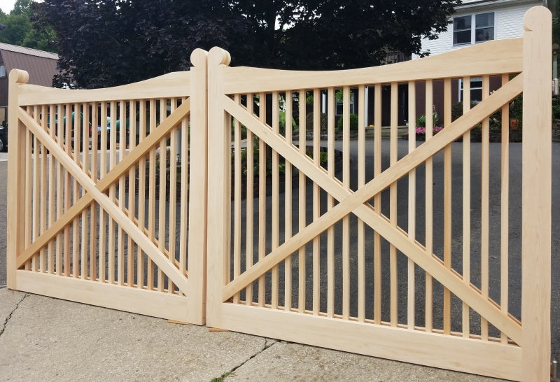 Wooden Driveway Gate custom made out of Western Red Cedar | New England ...