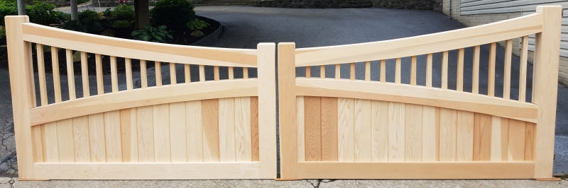 Custom Cedar Driveway Gates by New England Woodworks