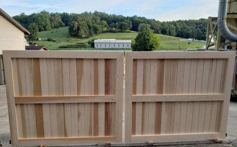 Custom Cedar Driveway Gates by New England Woodworks