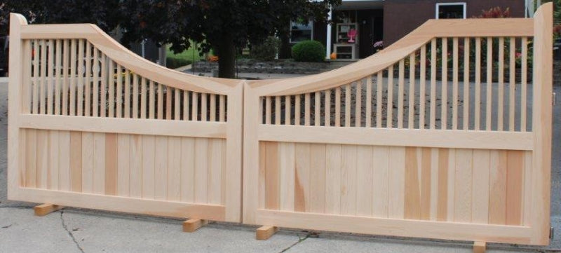 Custom Cedar Driveway Gates by New England Woodworks