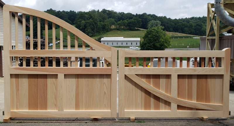 Custom Cedar Driveway Gates by New England Woodworks