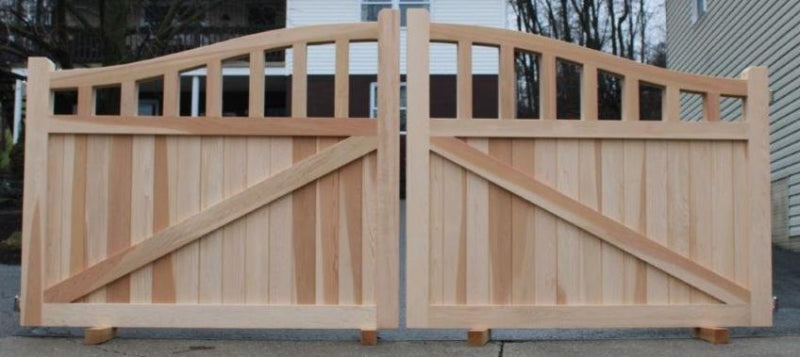 Custom Cedar Driveway Gates by New England Woodworks