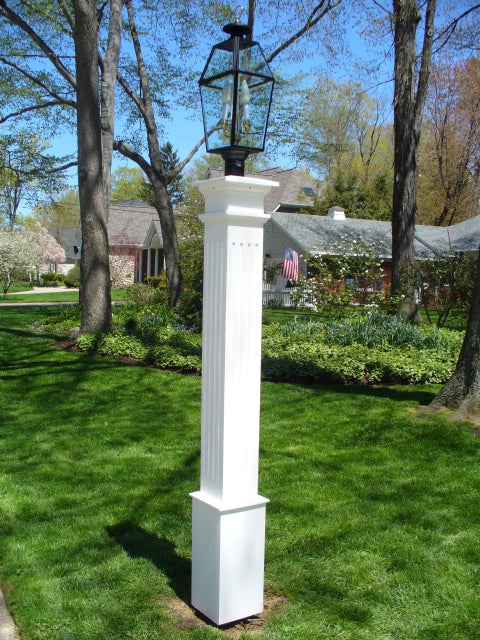 Wooden Lantern Posts custom made out of Western Red Cedar | New England ...